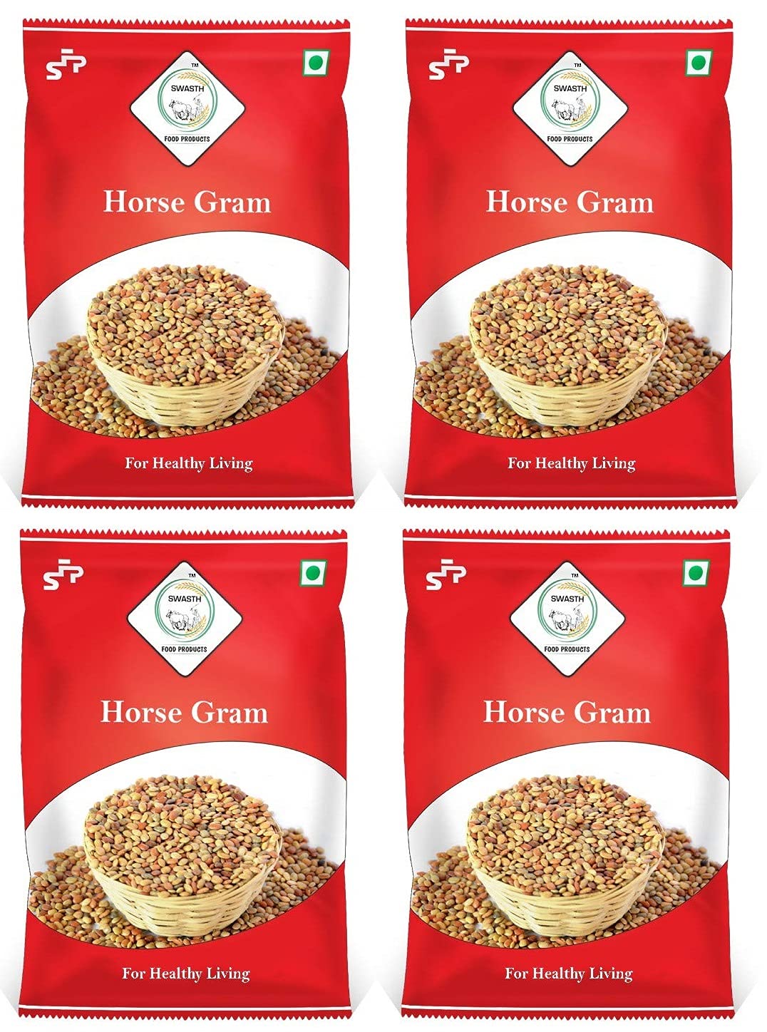 SWASTH Unpolished and Natural Horsegram 04Kg Pack of 4-1Kg Each (Other ...