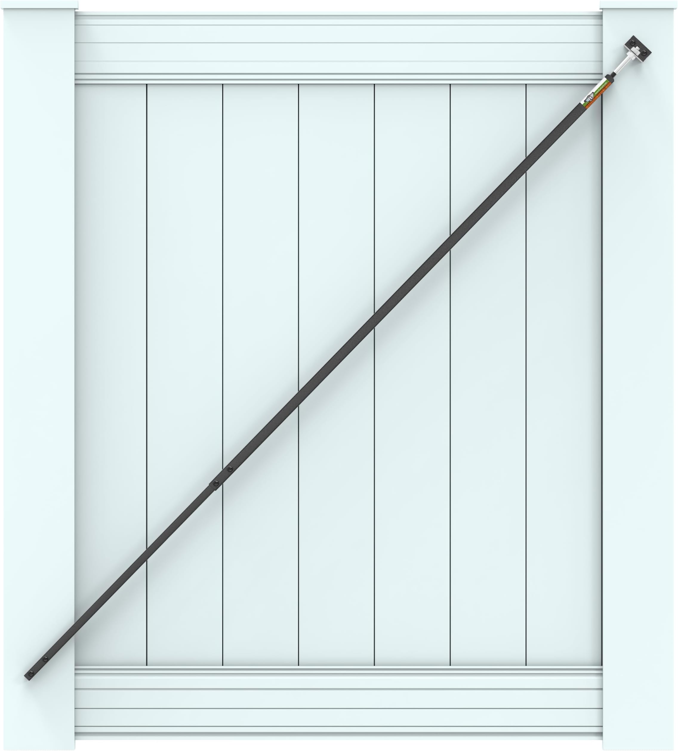 Amazon.com: Black True Latch 8' Telescopic Gate Brace - Black Vinyl ...