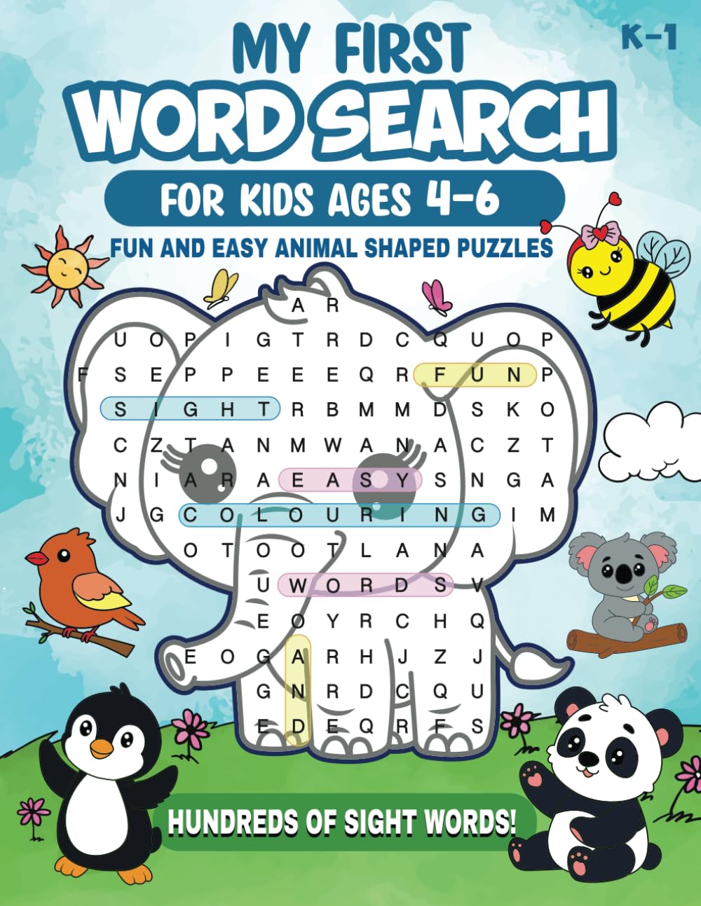 My First Word Search For Kids Ages 4-6: Find Sight Words in Fun, Easy ...