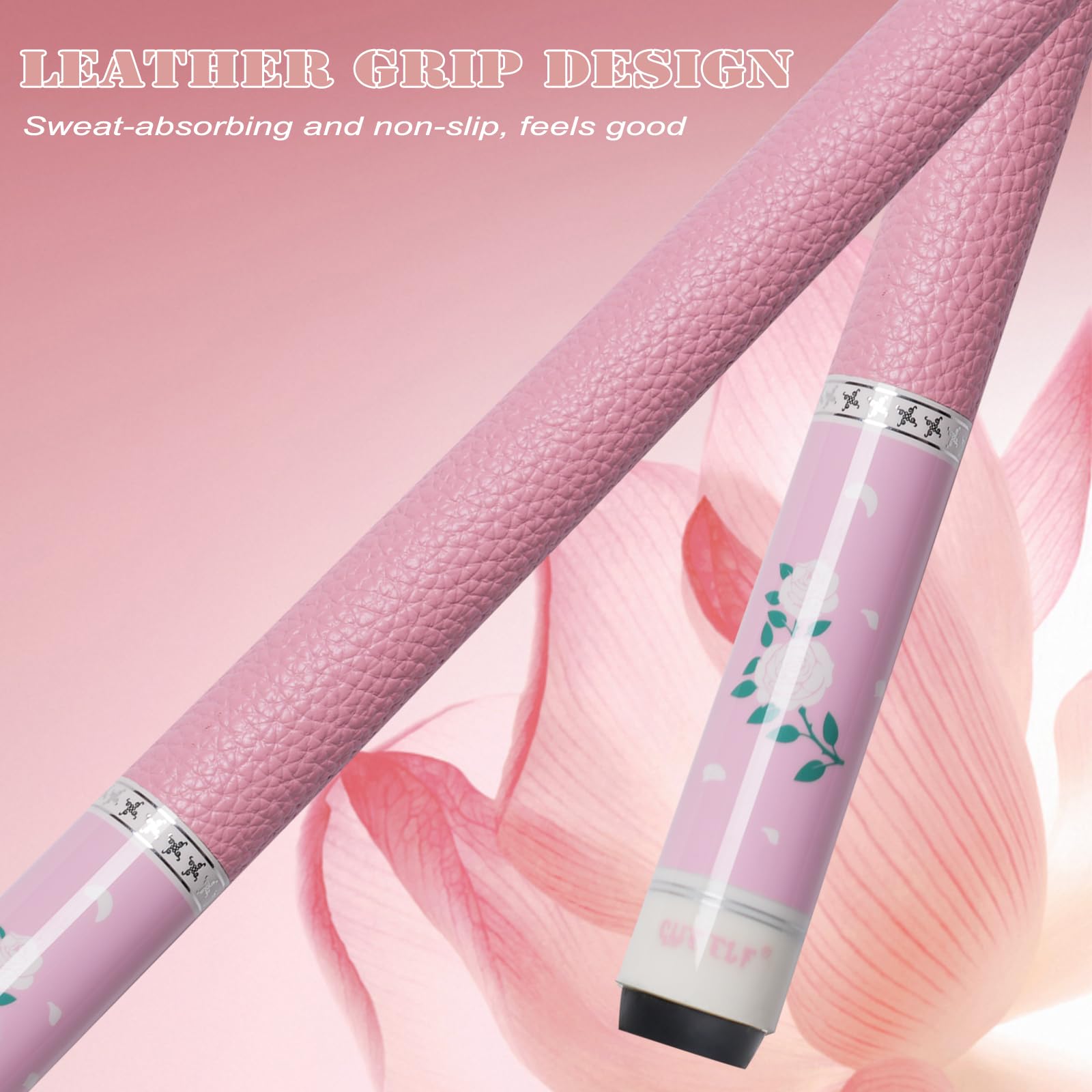 Snapklik.com : CUEELF Pink Pool Cue Stick 58inches Canadian Maple ...