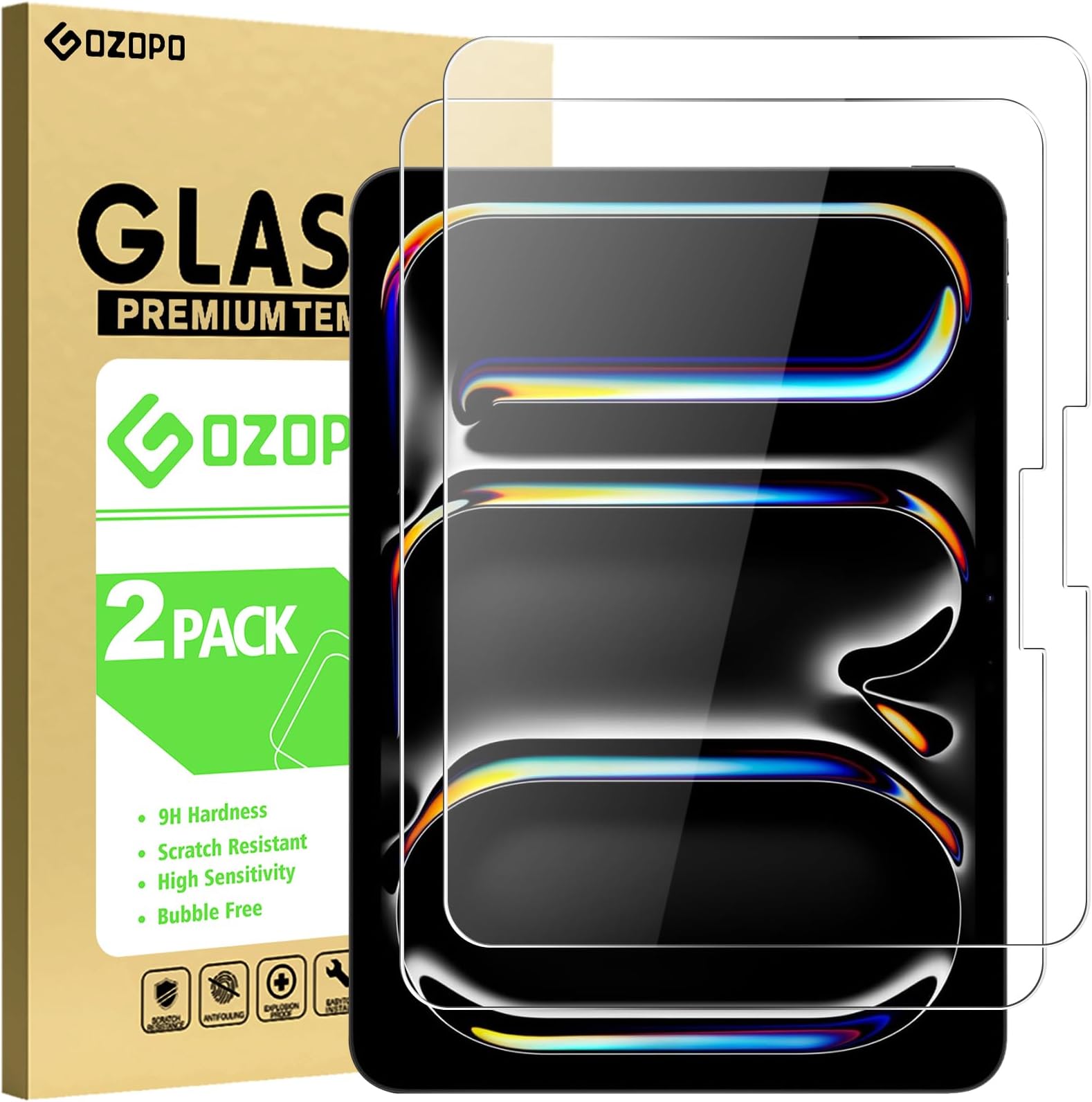 SPARIN Screen Protector for iPad Pro 13 inch M4 2024, 2 Pack Tempered ...