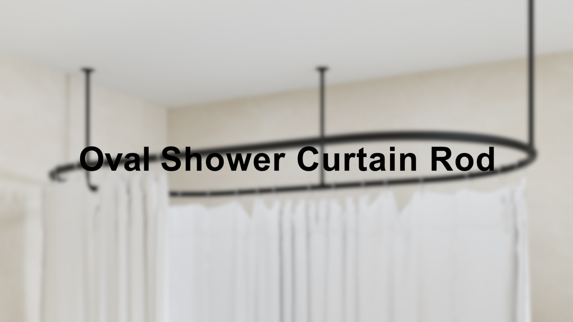 Watch Naiture Stainless Steel Oval Shower Curtain Rod, Black on Amazon Live