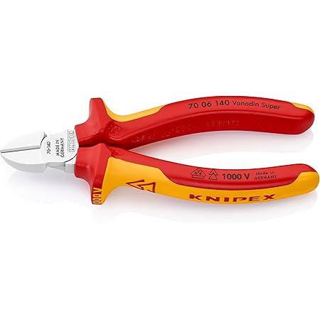 Knipex Seitenschneider verchromt, isoliert mit Mehrkomponenten-Hüllen ...