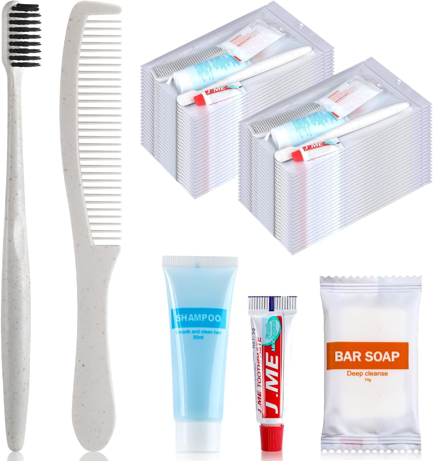 Amazon.com : Dansib 48 Sets Basic Toiletry Kits Homeless Care Package ...