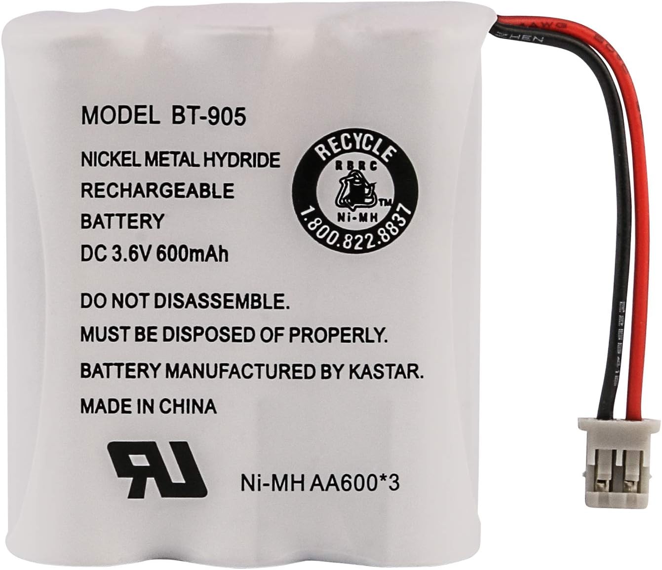 Uniden BT-905 Rechargeable Cordless Handset Phone Battery 3.6V 600mAh ...