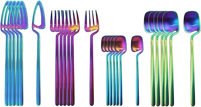 Amazon.com | 32-Piece Silverware Set for 8, BuyGo Stainless Steel ...