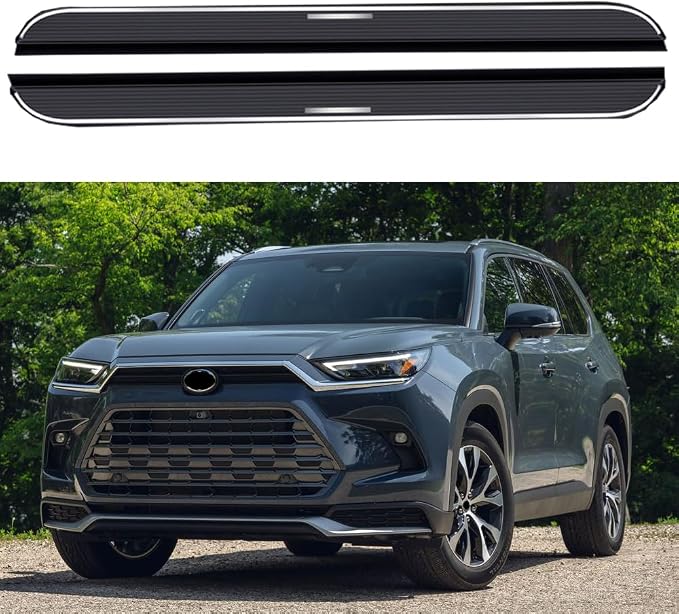 2PCS Aluminum Black Running Boards fits for Toyota Grand Highlander ...