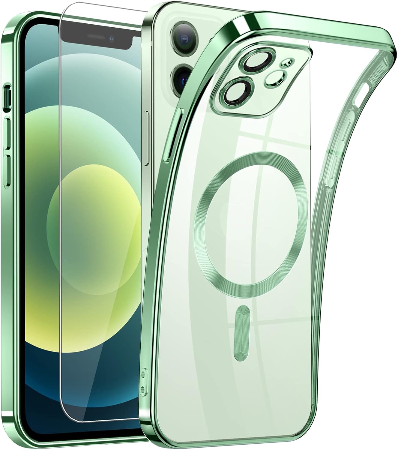 Amazon.com: Magnetic Clear for iPhone 12 Case with MagSafe [Integrated ...