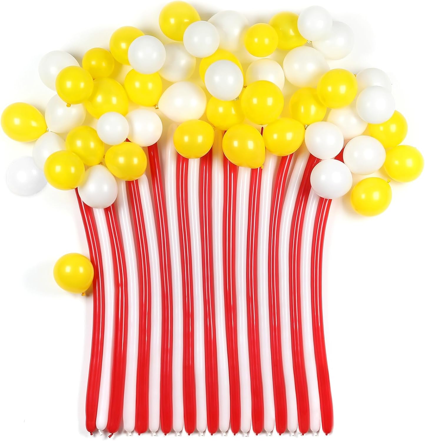 Amazon.com: 83 PCS Giant Popcorn Balloons Popcorn Theme Party ...
