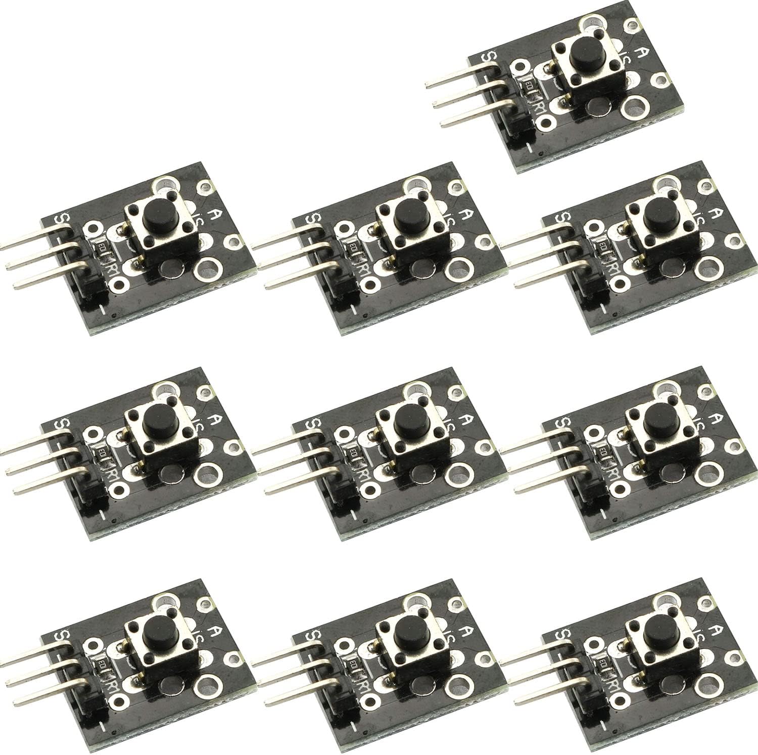 Amazon.com: AIHJCNELE 10pcs KY-004 Button Key Tactile Switch Sensor ...