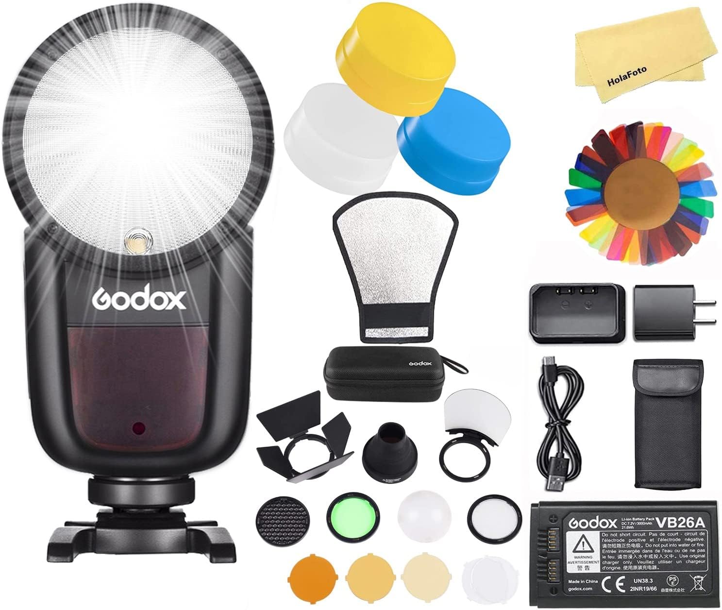 Amazon.com : Godox V1-S Round Head Camera Flash for Sony Flash ...