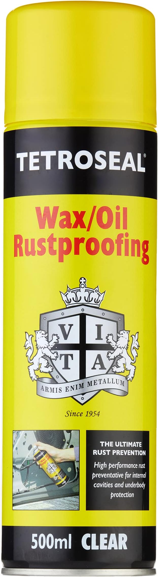 Tetroseal Wax Oil Rustproofing Aerosol 500 ml Clear : Amazon.co.uk ...