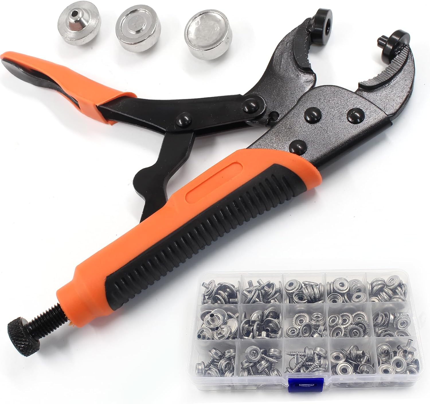 Amazon.com: Bonsicoky Heavy Duty Snap Fastener Tool with 60-Set Snaps ...