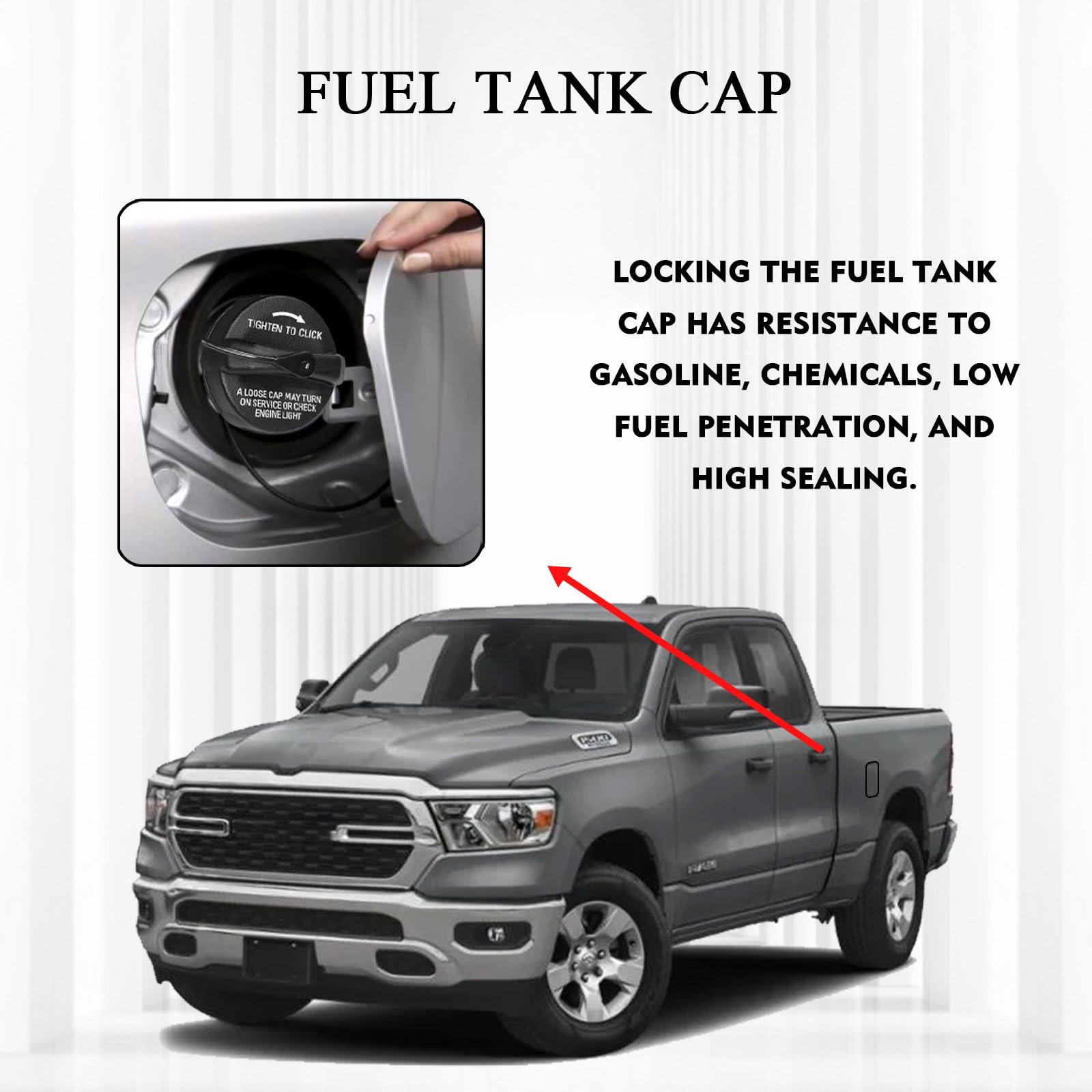 Gas Cap, Fuel Cap Cover Replacement OEM #52030377AB 52030377AA ...