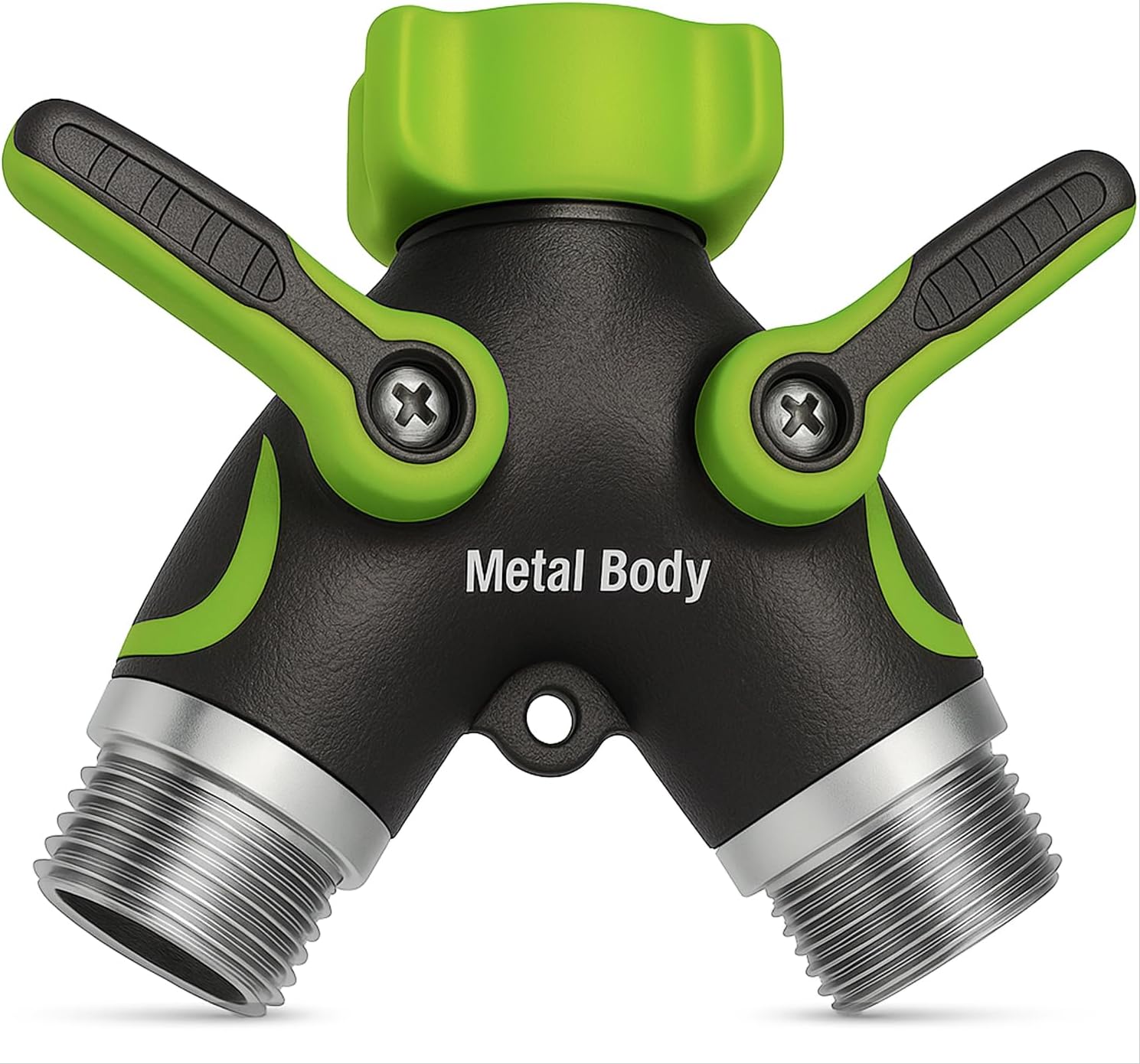 Amazon.com: Garden Hose Splitter 2 Way Heavy Duty - Leakproof Full ...