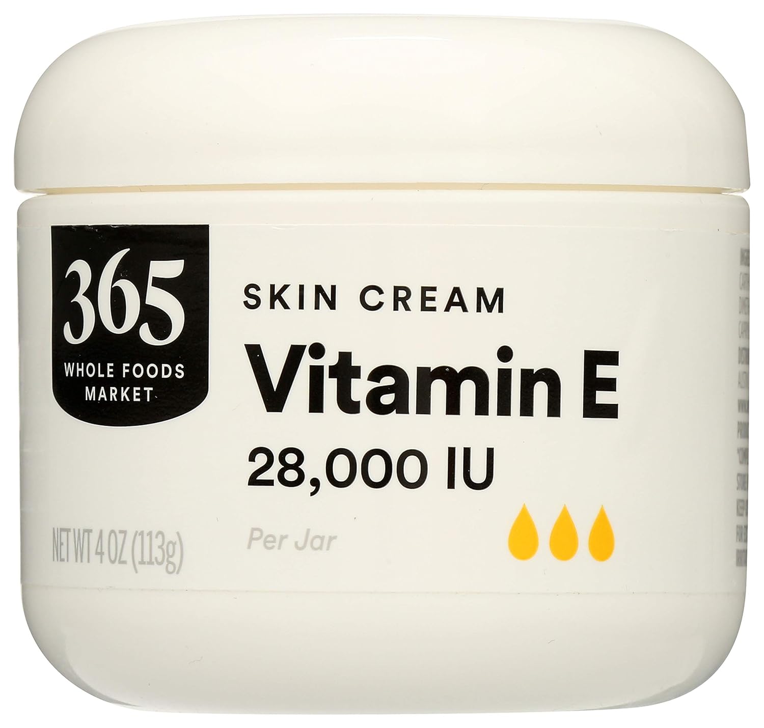 Amazon.com : 365 by Whole Foods Market, Vitamin E Cream 28000 IU, 4 ...