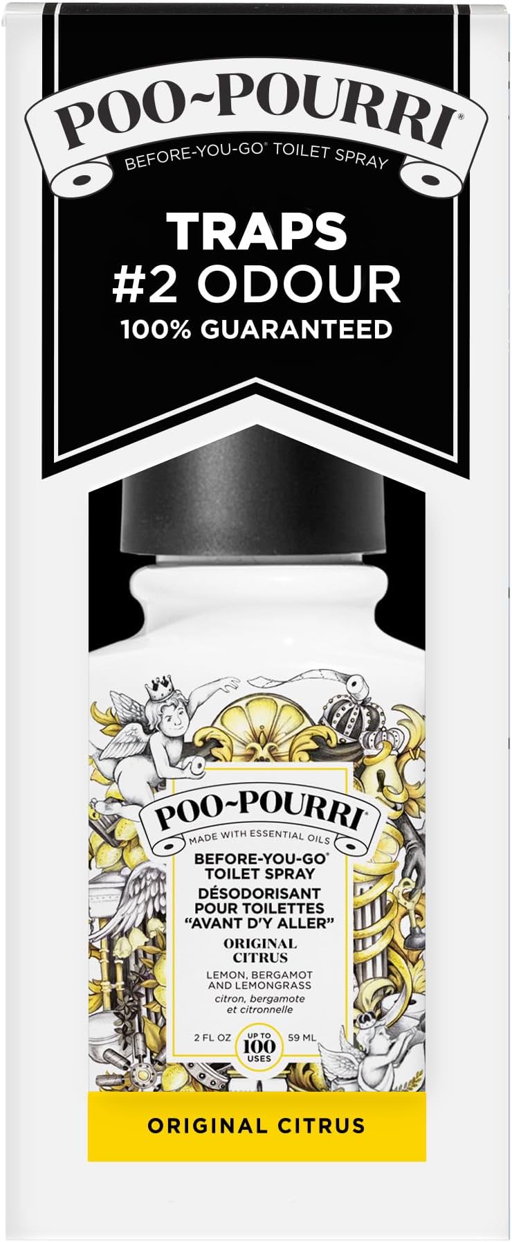 Poo Pourri Boxed Original Citrus, Before-You-Go Toilet Spray, Bathroom ...
