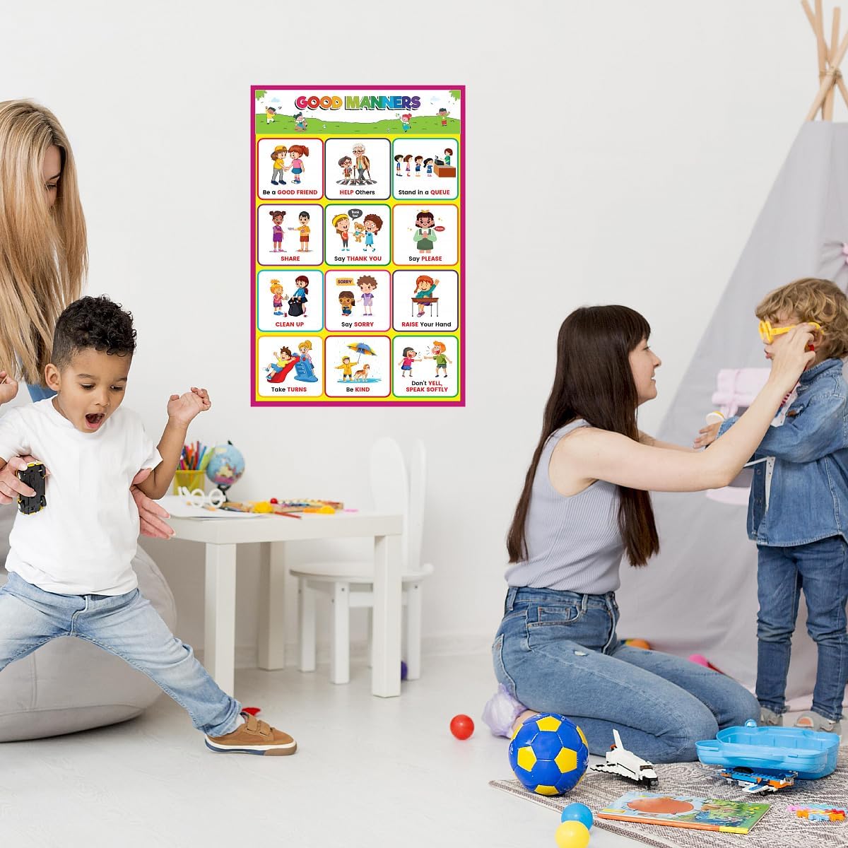 Good Manners Educational Poster for Classroom, Nepal | Ubuy