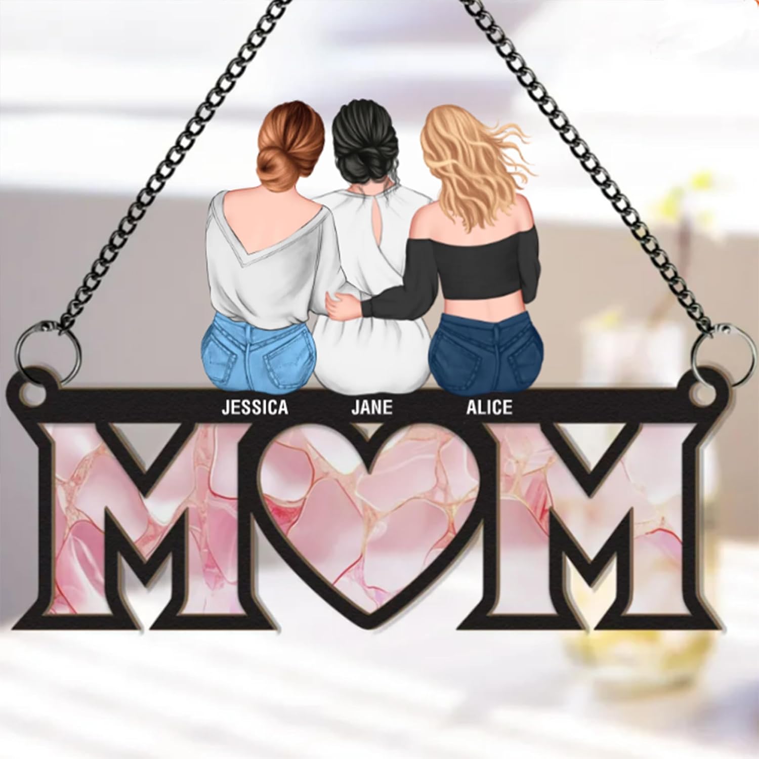 Amazon.com: Macorner Personalized Mom Window Hanging Suncatcher ...