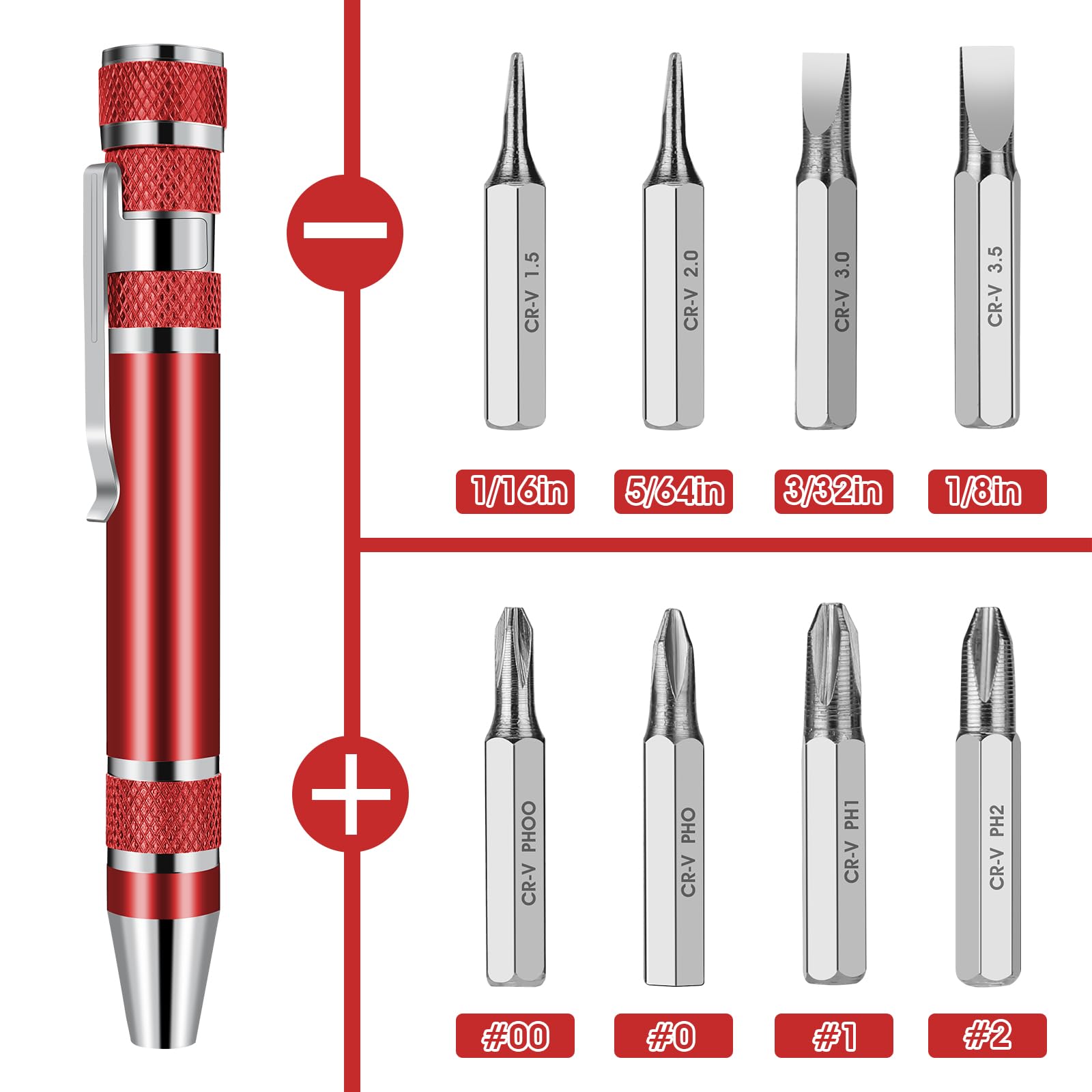 Mini Multi Screwdriver 4 Pcs Pocket Screwdriver, 8 In 1 Ultitool Pen ...