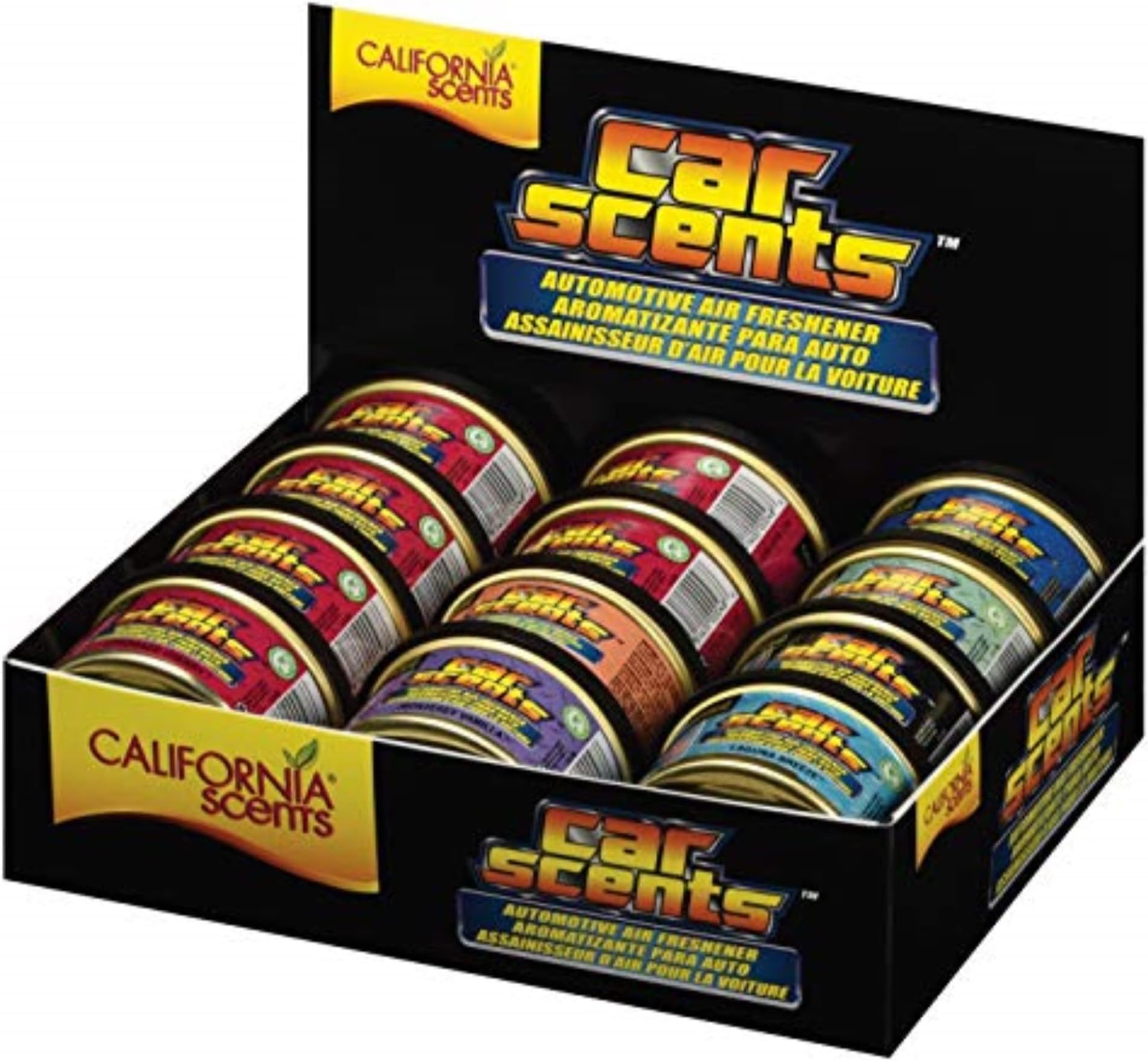 Amazon.fr : California Scents, Boite de Parfum Voiture, Lot de 4 ...