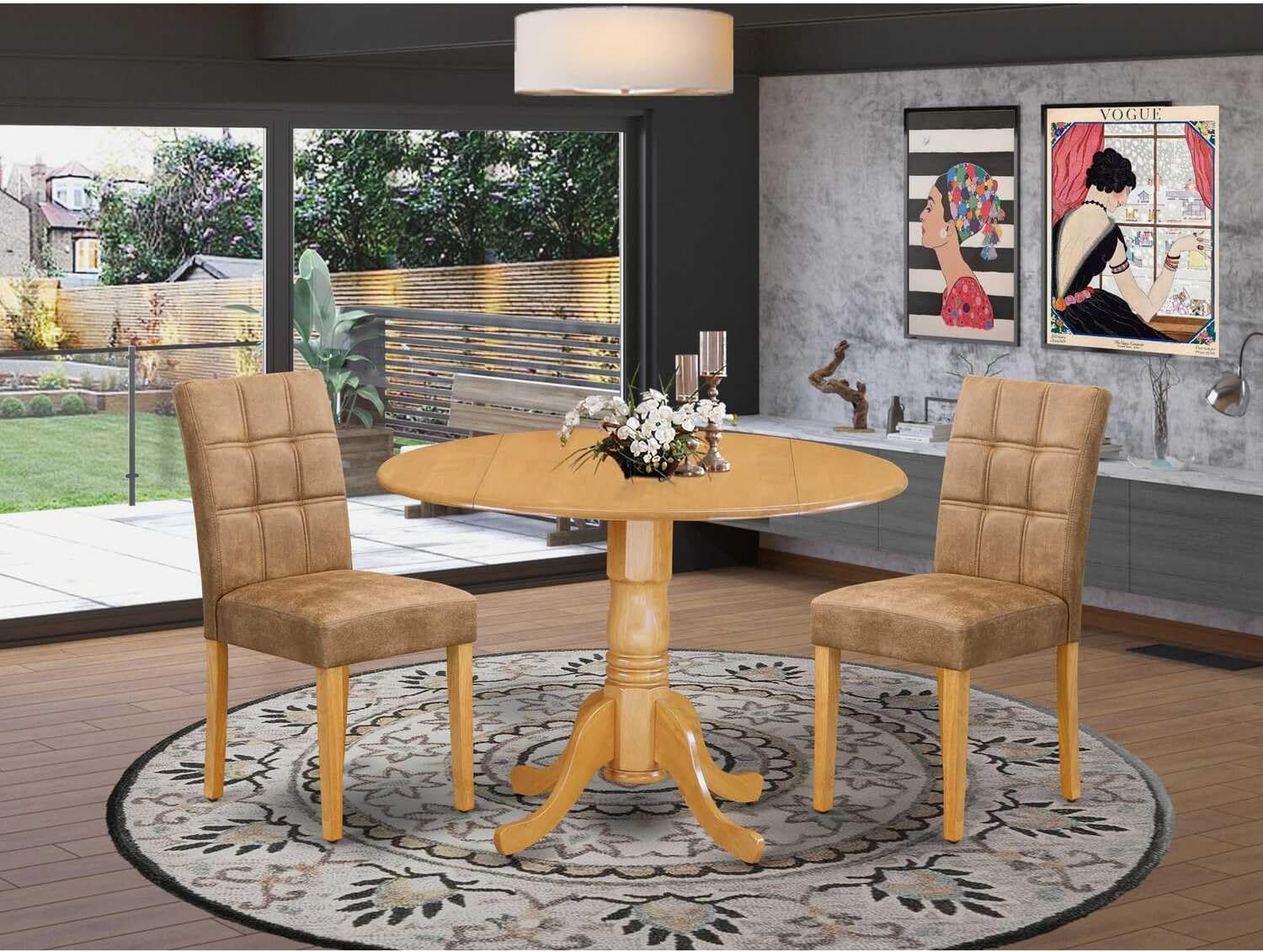 Amazon.com - HomeStock Urban Upmarket 3 Piece Dining Room Table Set ...