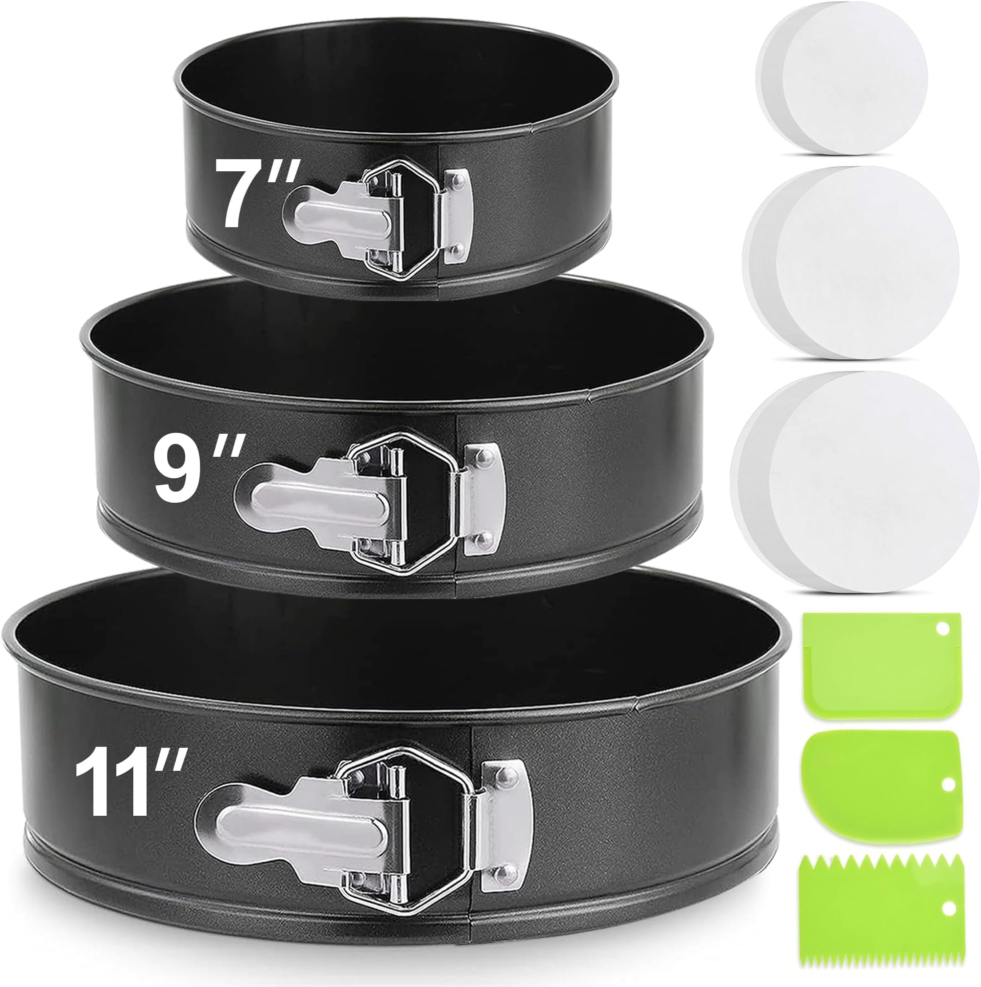 Amazon.com: Zubebe Springform Cake Pan Square Non Stick Baking Pan 9.5 ...