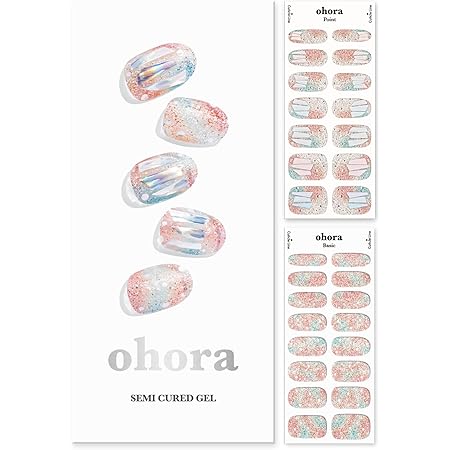Amazon.com : ohora Semi Cured Gel Nail Strips (N Basic Nails no.1) - Works with Any Nail Lamps ...