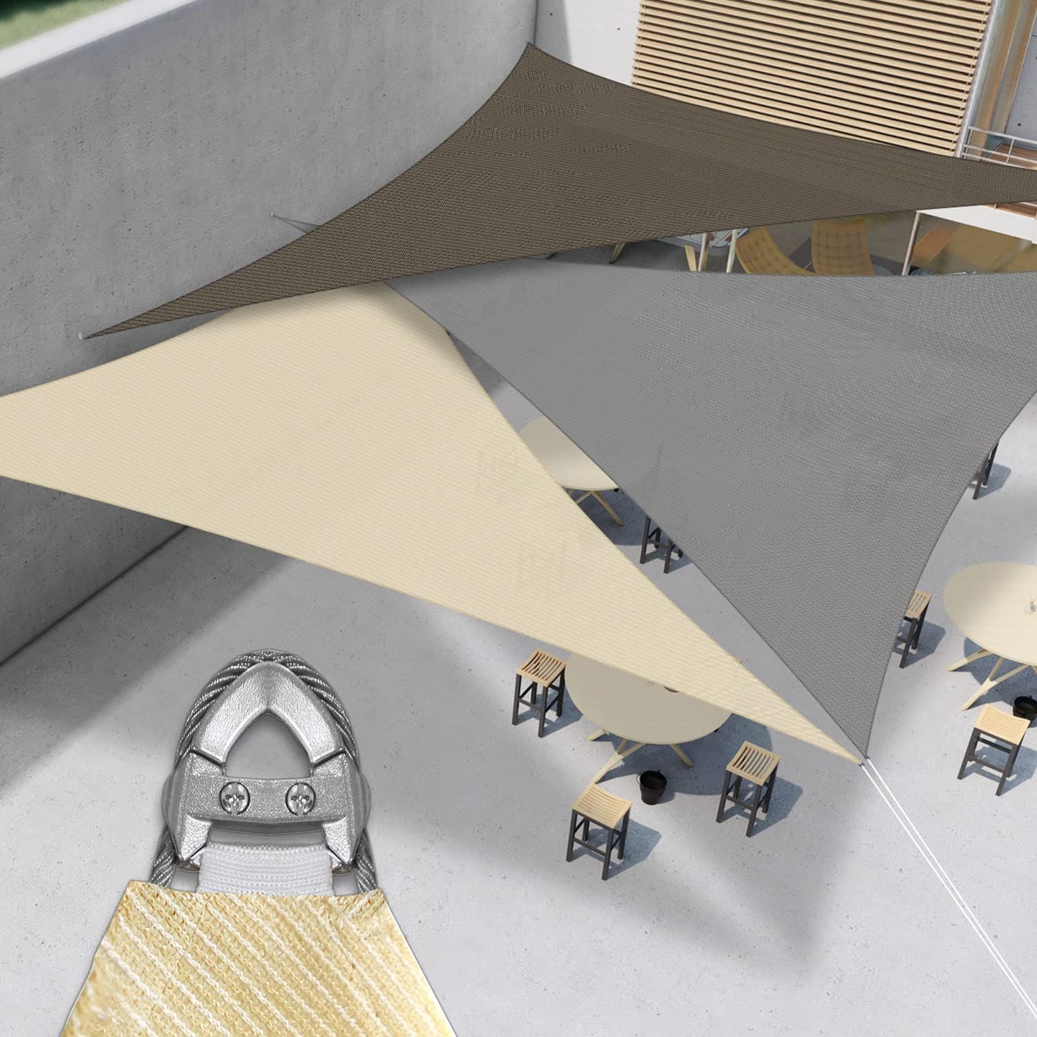 Amazon.com : Windscreen4less A-Ring Reinforcement Sun Shade Sail 24' x ...