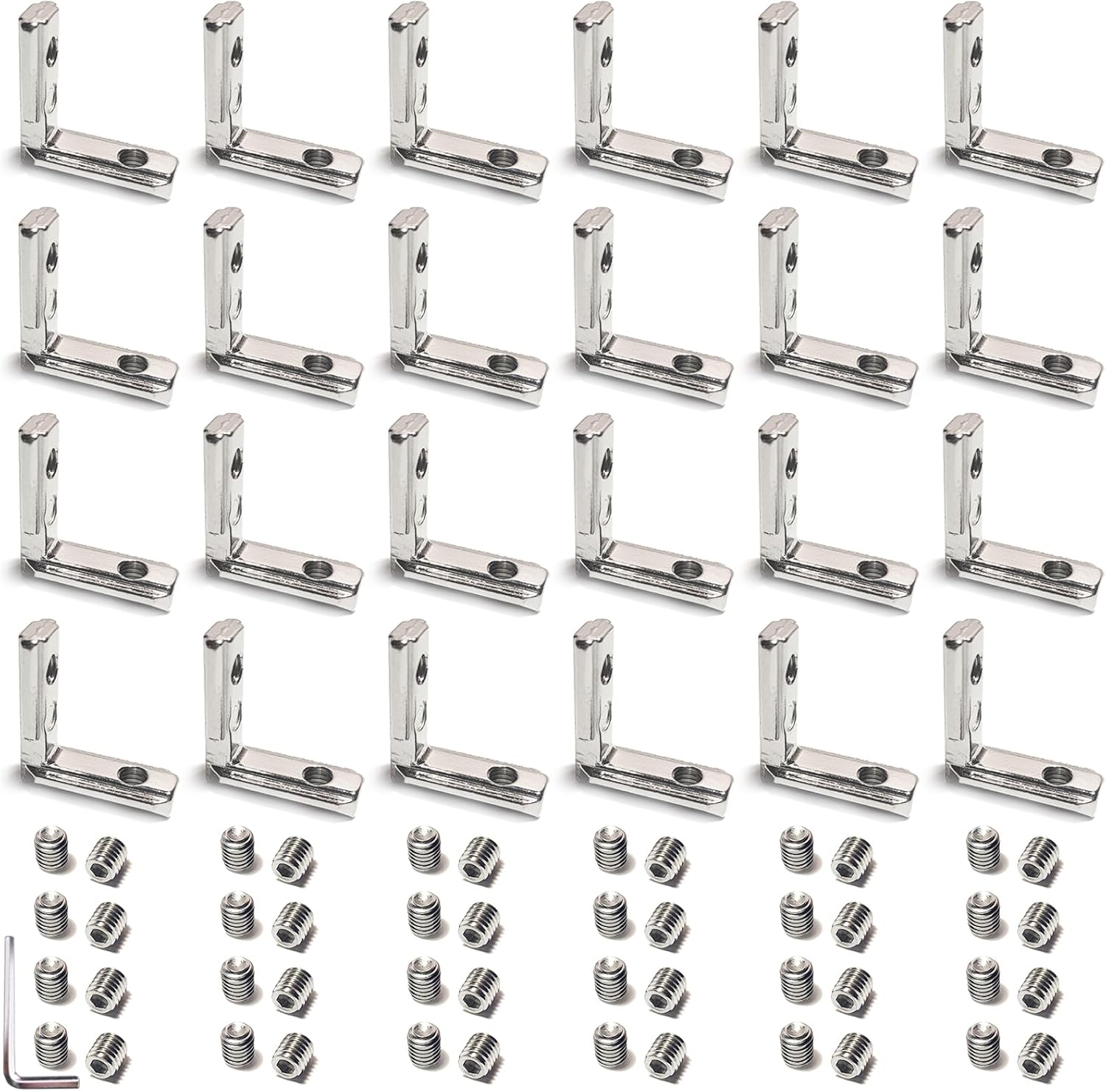 Amazon.com: 24 Sets 2020 Series Aluminum Extrusion L-Shape Inside ...