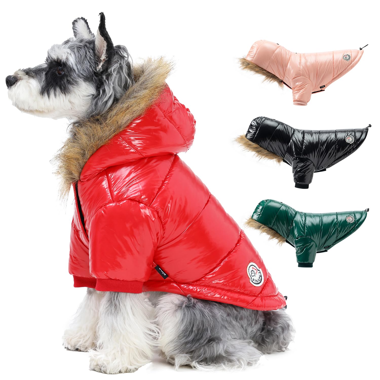 Amazon.com : PINA Dog Winter Coat, Dog Winter Jacket with Large Faux ...