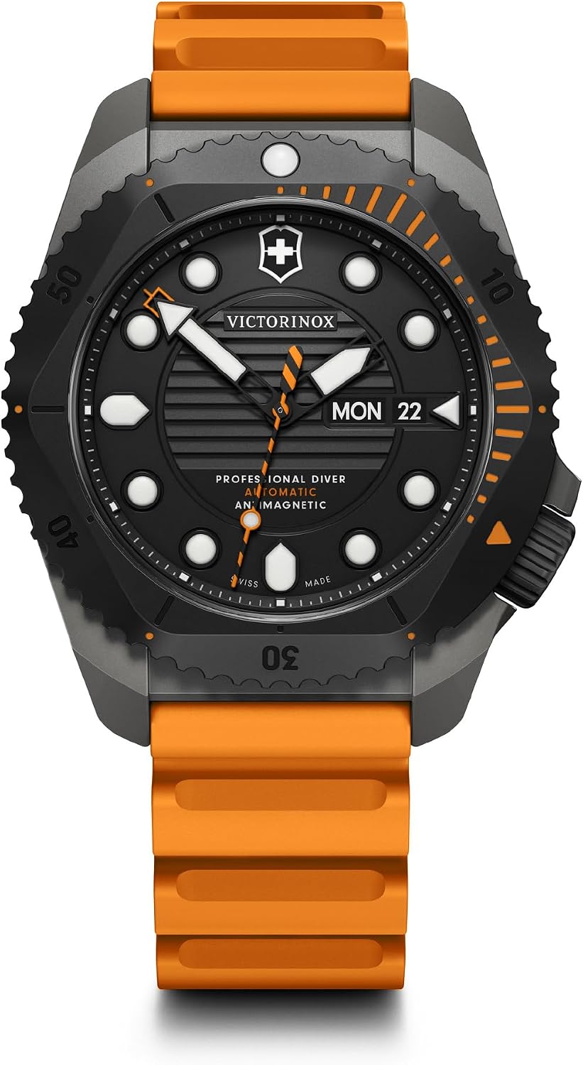 Amazon.com: Victorinox Dive Pro Automatic Black Dial Yellow Rubber ...