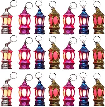 Uonlytech 60pcs Mini Keychain Flashlights LED Pocket Ramadan Lantern ...