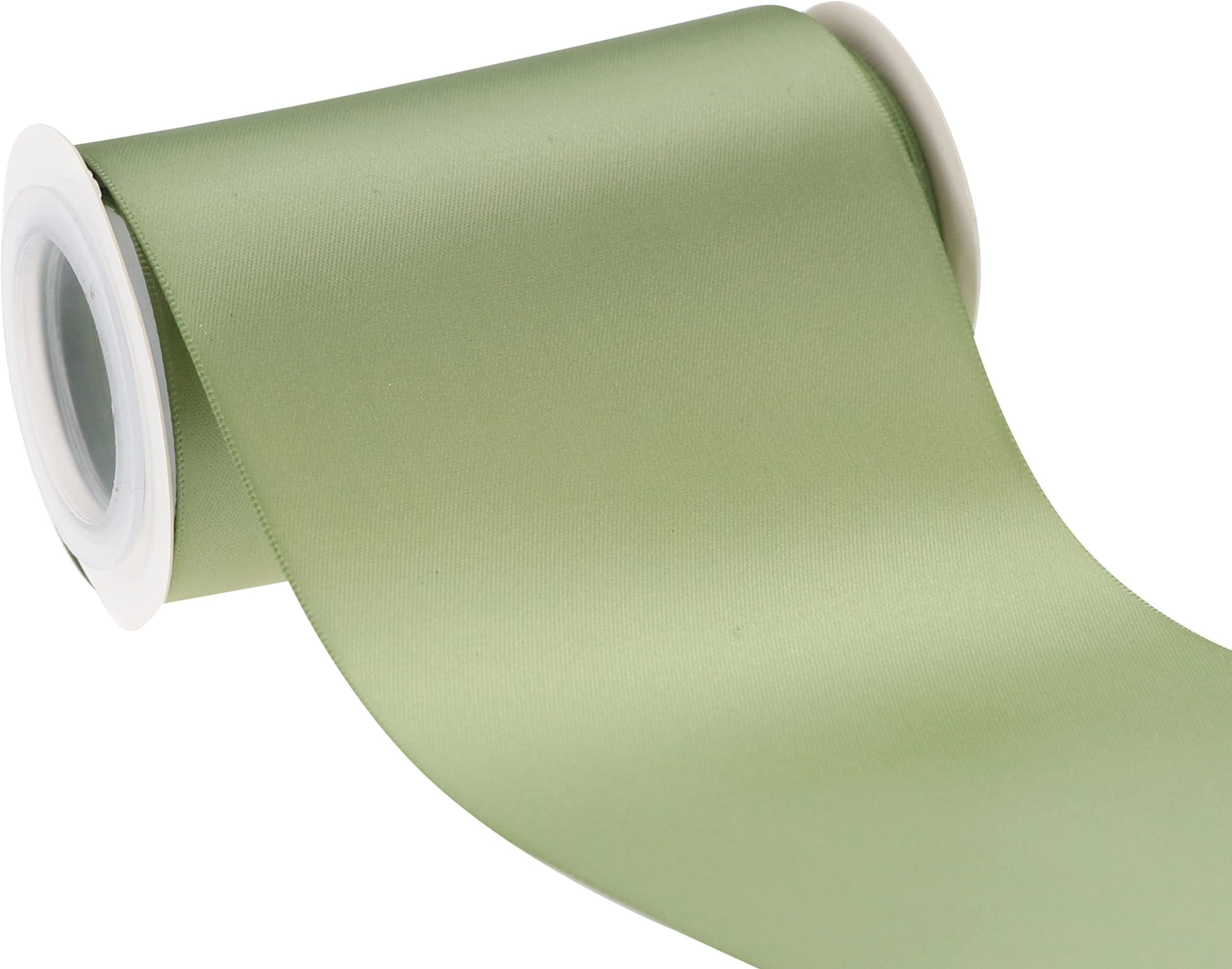 Amazon.com: Mayreel Sage Green Ribbon 4 Inch Wide Double Face Satin ...