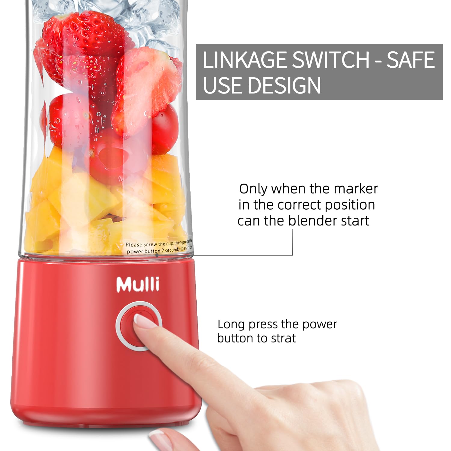 Snapklik.com : Mulli Portable Blender,USB Rechargeable Personal Mixer ...