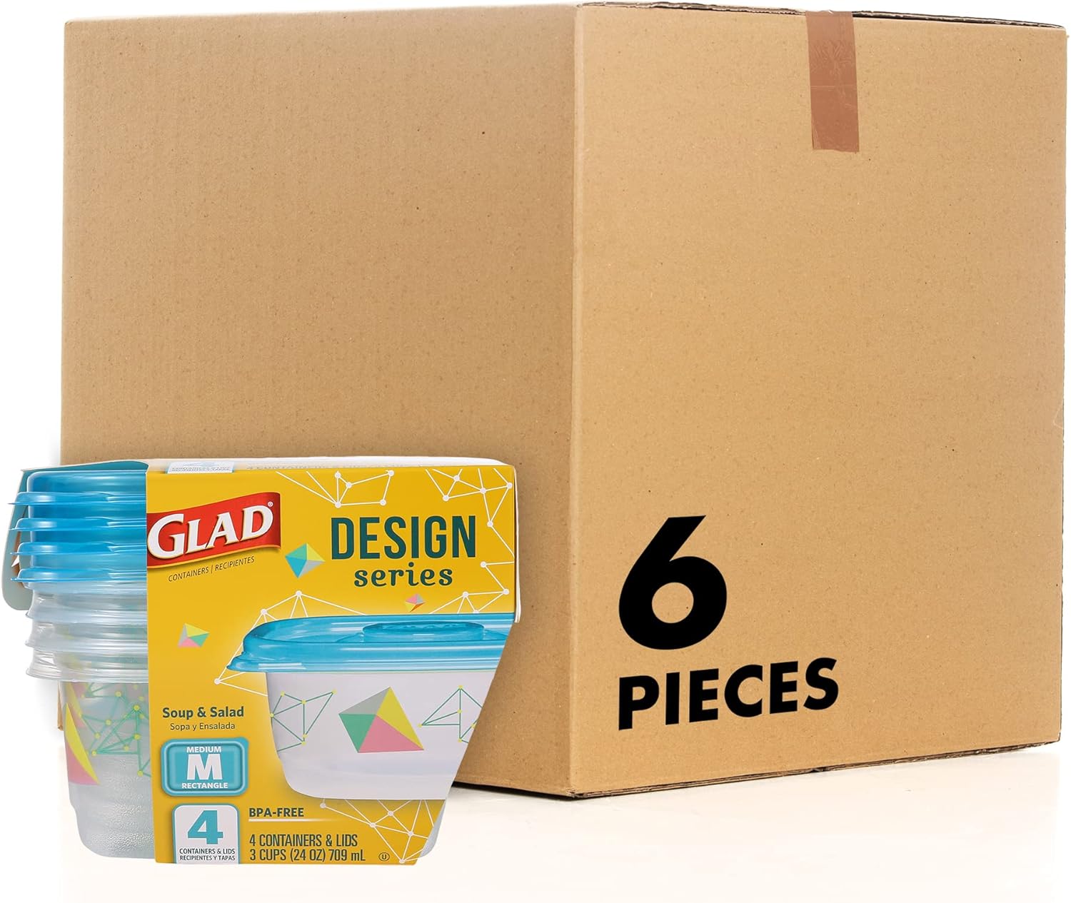 Amazon.com: Glad GladWare Design Series Food Storage Containers ...