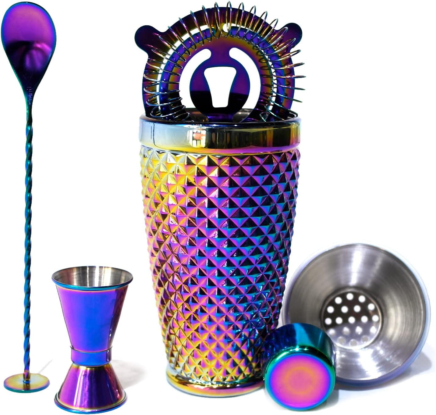 Amazon.com: WhatAmug Cocktail Shaker Set, Electroplating Colorful ...