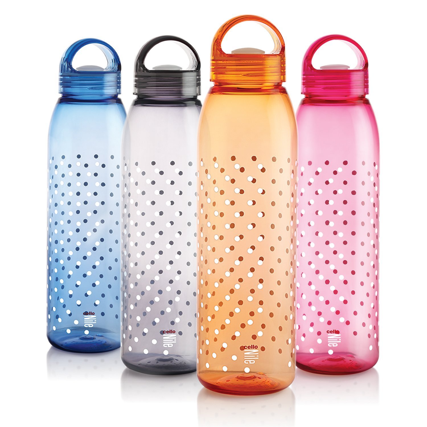 Cello Nile PET Bottle Set, 1 Litre, Set of 4, Assorted : Amazon.in ...