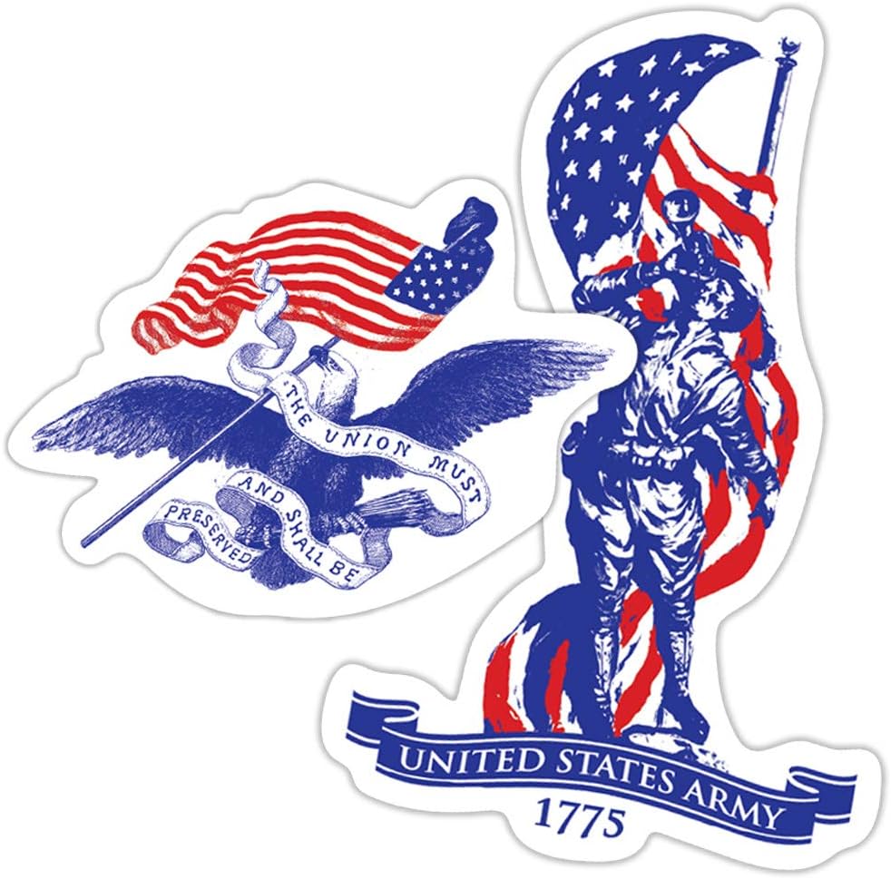 Amazon.com: Army Patriotic Vintage Crests Collectible Stickers : Toys ...