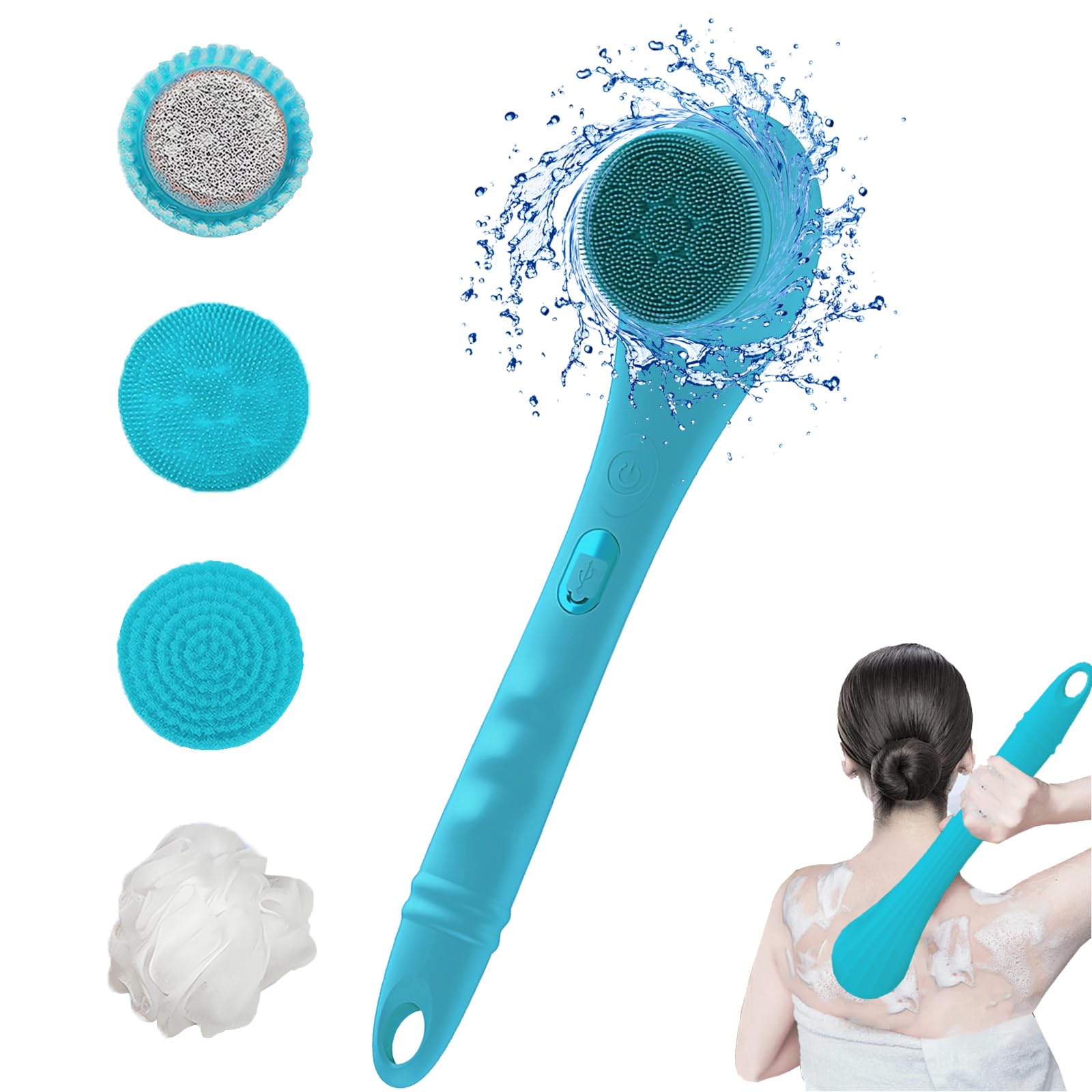 Amazon.com : Electric Body Scrubber, 4-in-1 Rechargeable Body Brush ...