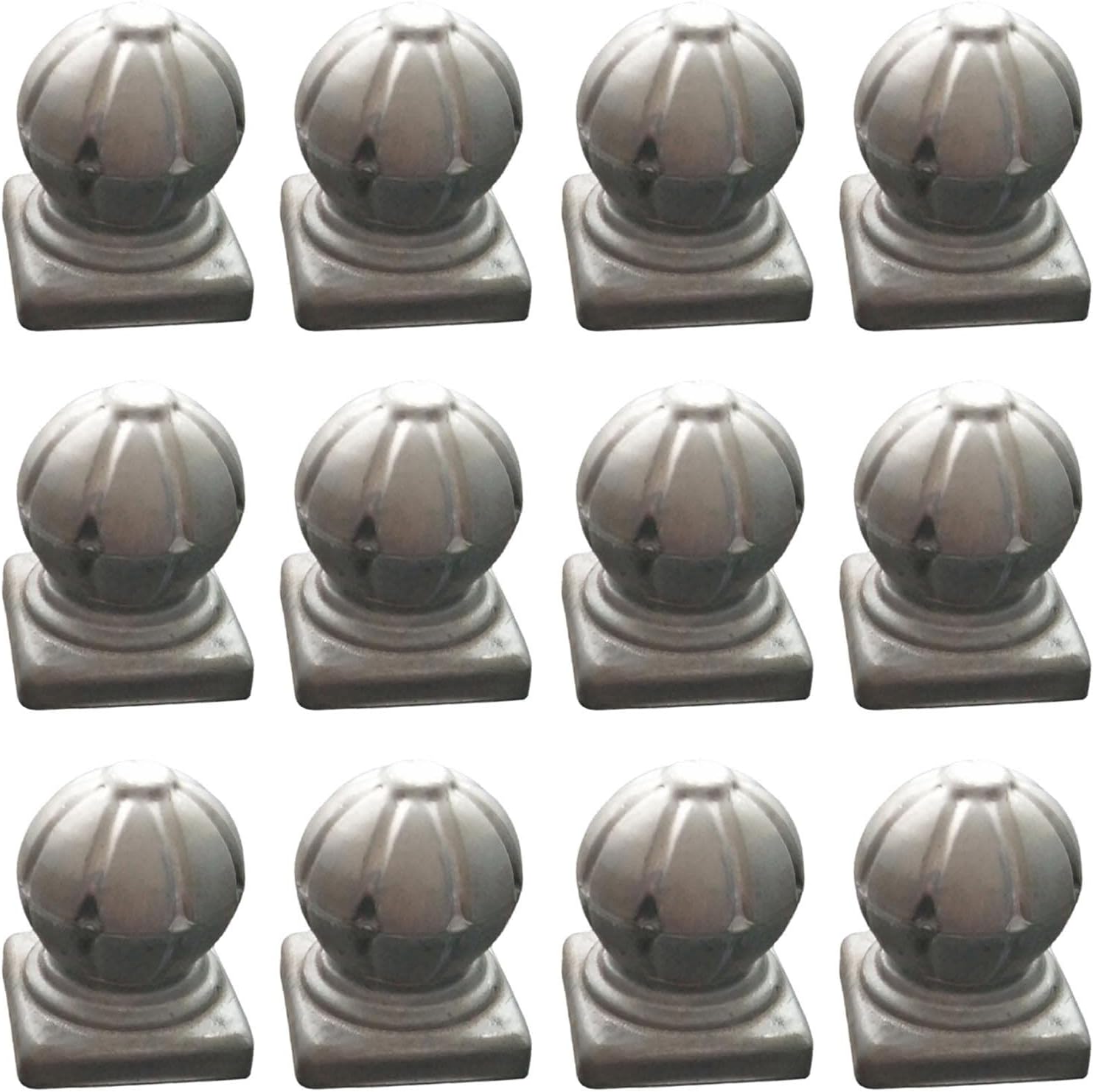 HUNTFF Piling Caps,Fence Post Cap,12 Pcs Galvanized Steel Post Caps ...
