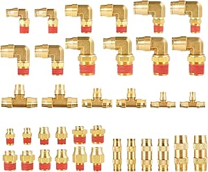 Amazon.com: soundfuse 36 Pcs DOT Air Fitting, Brass DOT Air Brake Line ...