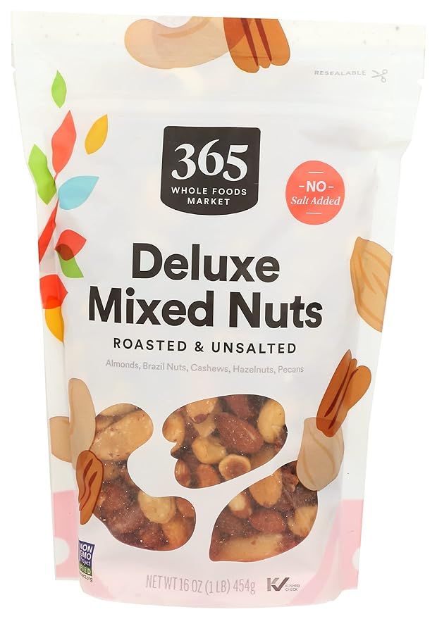 Amazon.com : 365 by Whole Foods Market, Mixed Nuts Deluxe No Peanuts ...