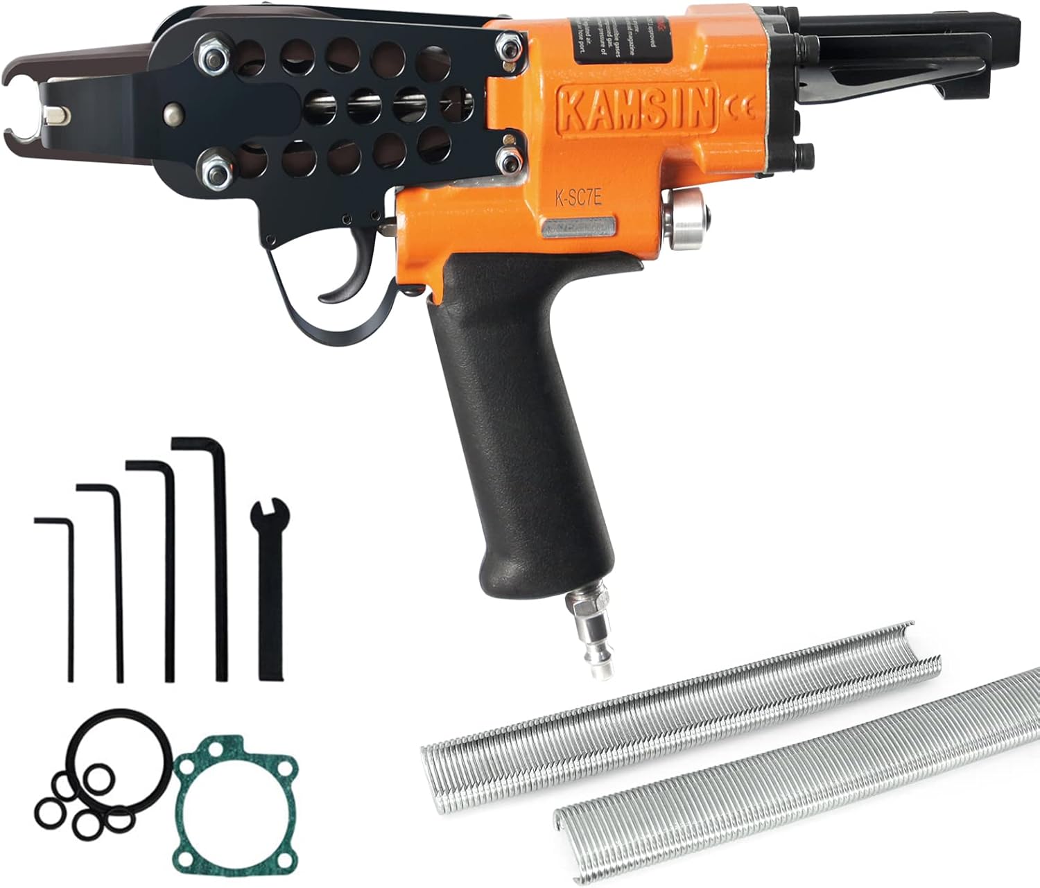 Kamsin K-SC7E 15 Gauge Pneumatic Hog Ring Tool with Long Nose, 3/4-inch ...