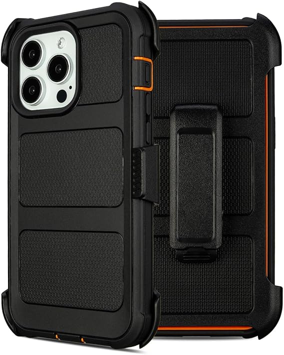 Amazon.com: Defender for iPhone 15 Pro Max Case with Clip Holster,Heavy ...