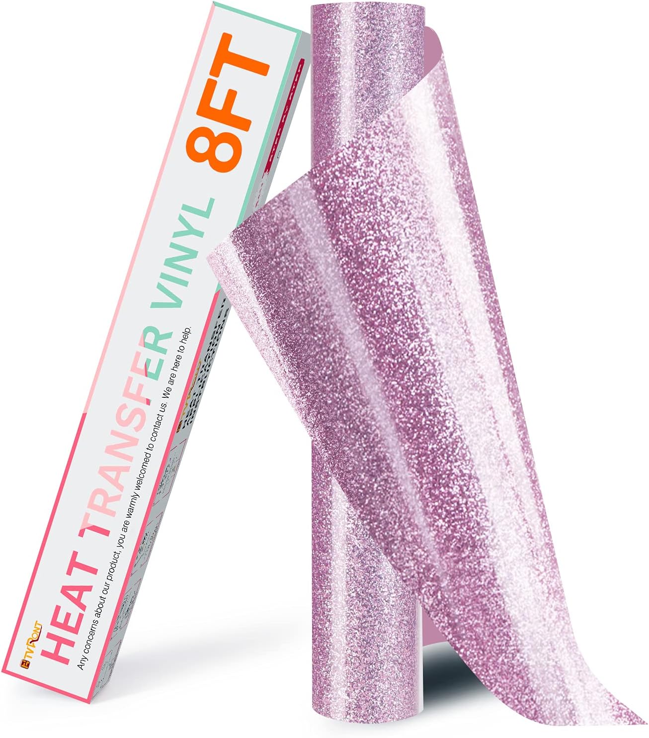 Amazon.com: HTVRONT Purple Glitter HTV Heat Transfer Vinyl Rolls - 10 ...