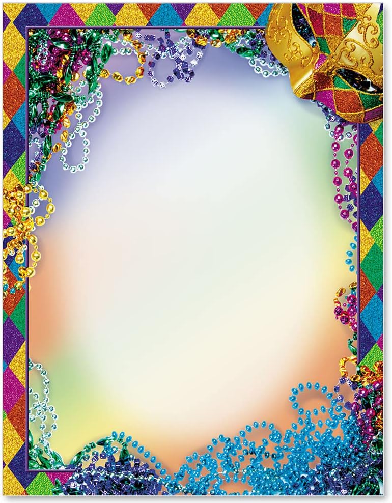 Amazon.com : Paperdirect Mardi Gras Bourbon Street Spring Theme Paper ...