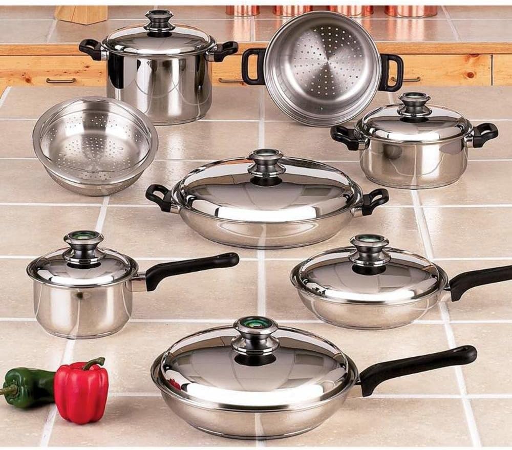 Amazon.com: Chef's Secret 14 Piece Element Cookware with Thermo Control ...
