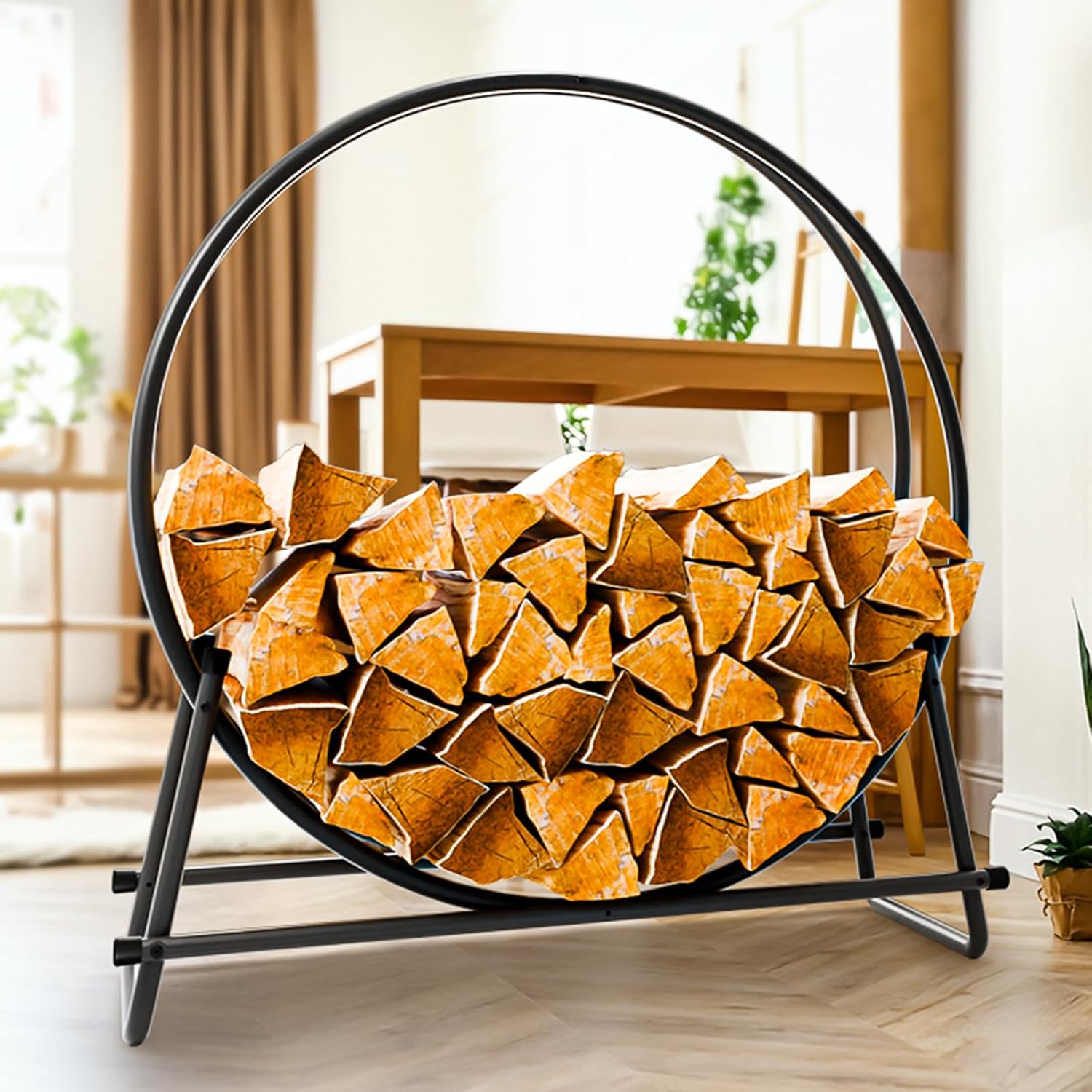 Amazon.com: IDZO 41in Firewood Rack 400lbs Load Capacity, Firewood Log ...