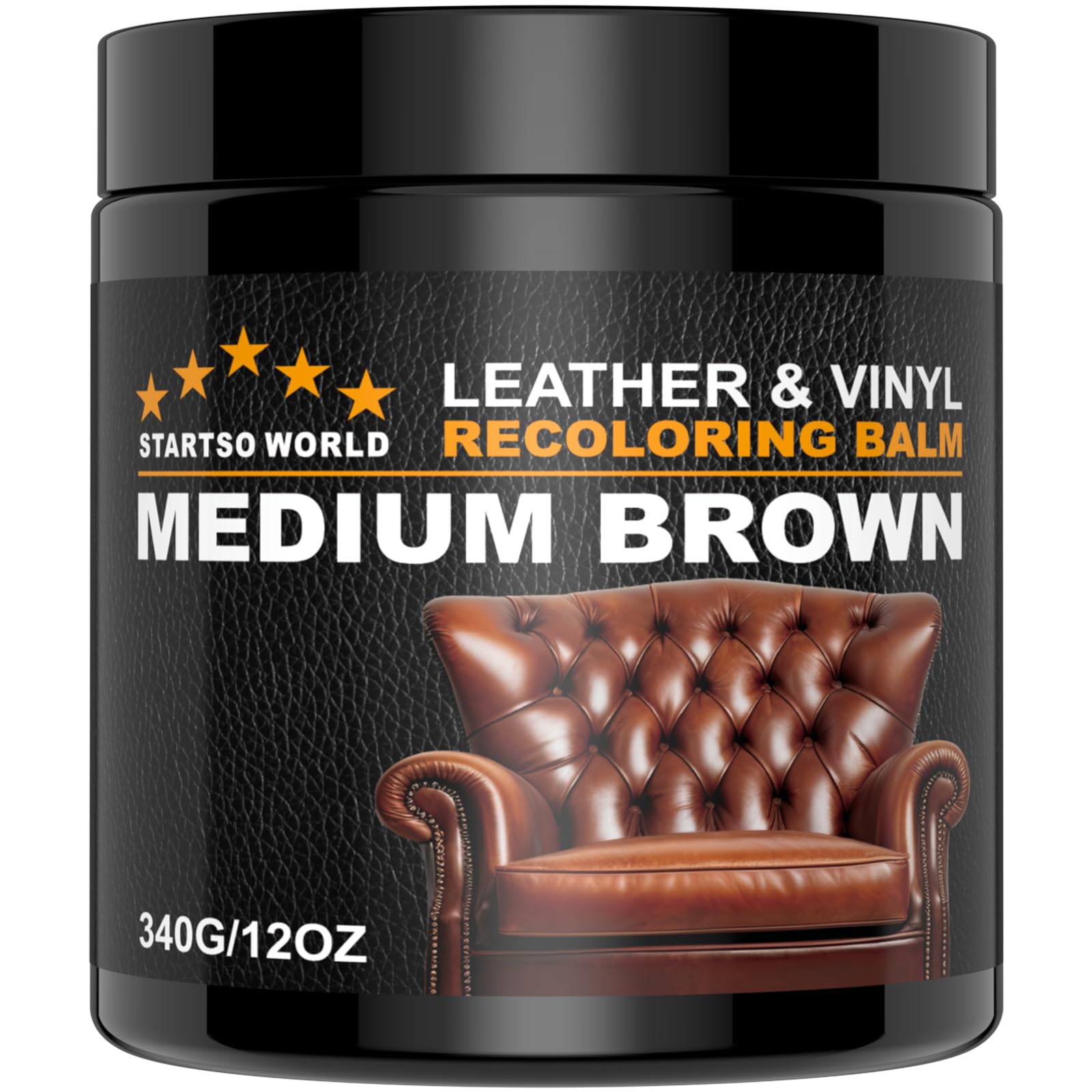 STARTSO WORLD Leather Recoloring Balm 12oz, Leather Repair Kit for ...